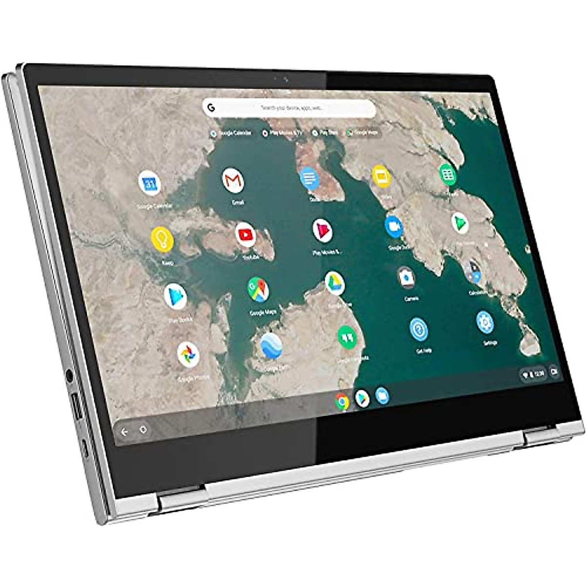 Lenovo Newest C340 15.6'' FHD Touchscreen 2-in-1 Chromebook Laptop, Intel i3 CPU(Up to 3.4GHz), 4GB RAM, 128GB Space(64GB eMMC+64GB MSD), USB-C, Wi-Fi, Bluetooth, Webcam, Chrome OS+JVQ MP Gray