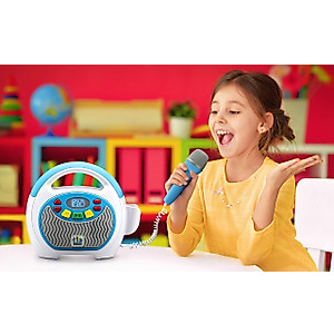 eKids KIDdesigns Mother Goose Club Bluetooth Sing Along Portable MP3 Player Real Mic 24 Songs