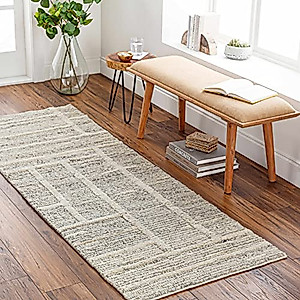 Hauteloom Chapais Wool Living Room, Bedroom Area Rug - Bohemian, Transitional - Gray, LightSlate, Charcoal - 8' x 10'
