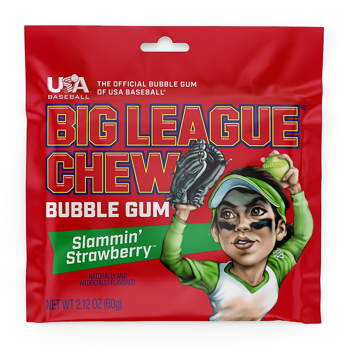 Big League Chew Strawberry Tray + (12 Packs)