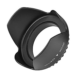 52mm Tulip Flower Lens Hood for Nikon Z5 24-50mm, D3100, D3200, D3300, D5100, D5200, D5300, D5500 with 18-55mm VR II Lens, Canon EOS M50 Mark II with 55-200mm, Fuji XT-200 15-45mm Lens