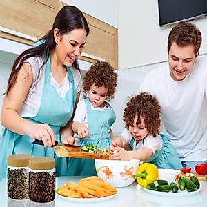 6 Pack 8 Oz Clear Plastic Jars Refillable Kitchen Storage Containers for Dry Food, Coffee, Nuts and More.