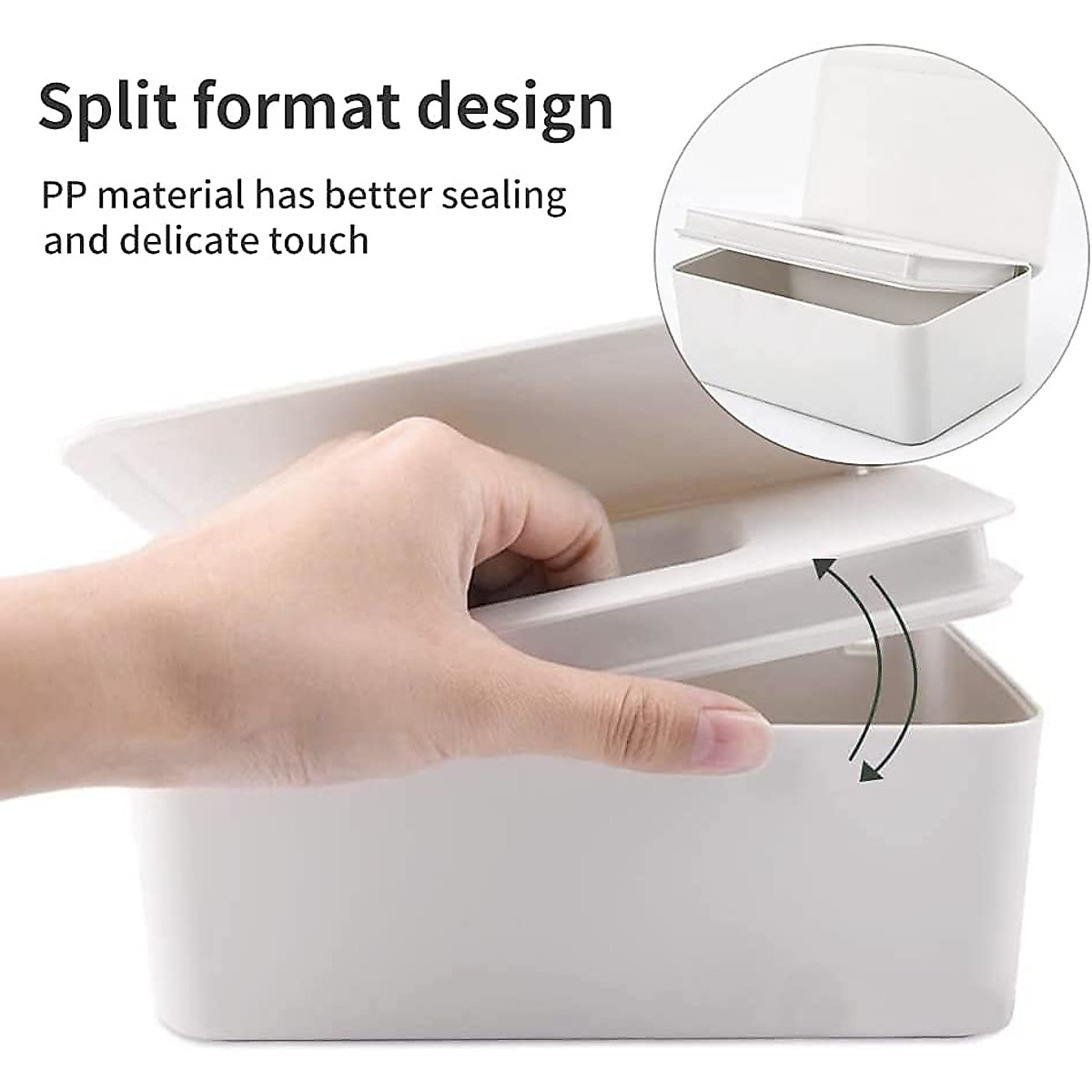 Wipes Dispenser,KinAndKen Baby Wipes Dispenser Refillable Wipe Container with Sealing Design,Keeps Wipes Fresh, One-Handed Operation. Non-Slip, Easy Open/Close Wipes Pouch Case