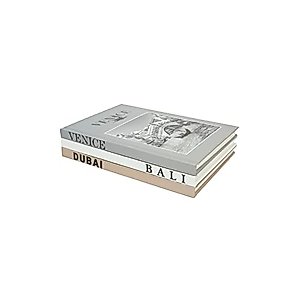 Set of 3 Decorative Books for Home Decor - Coffee Table Decoration Books - Best Display Books - Book Decorations - Modern Hardcover Matte Book Stack - Fashion Designer Book Set -