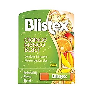 Blistex Lip Protectant SPF 15 Orange Mango Blast.15 oz (Pack of 3)