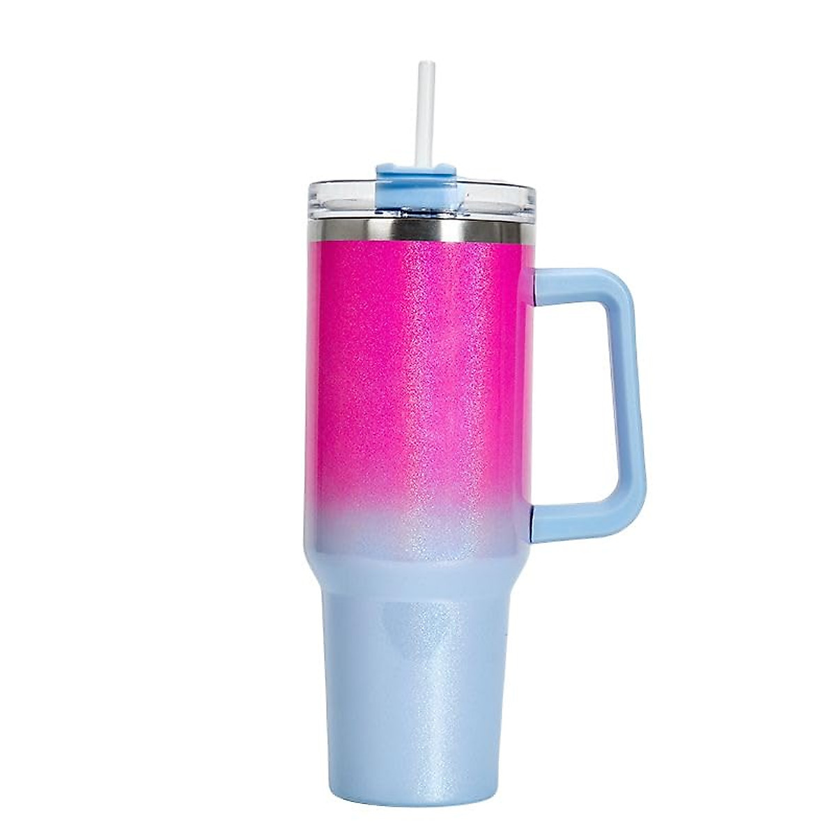 Zen Living 40oz Tumbler with Handle and Straw|100% Leakproof|Made of Stainless Steel and Double Vacuum Sealed|Cup Friendly Base |BPA Free|Assorted Colors