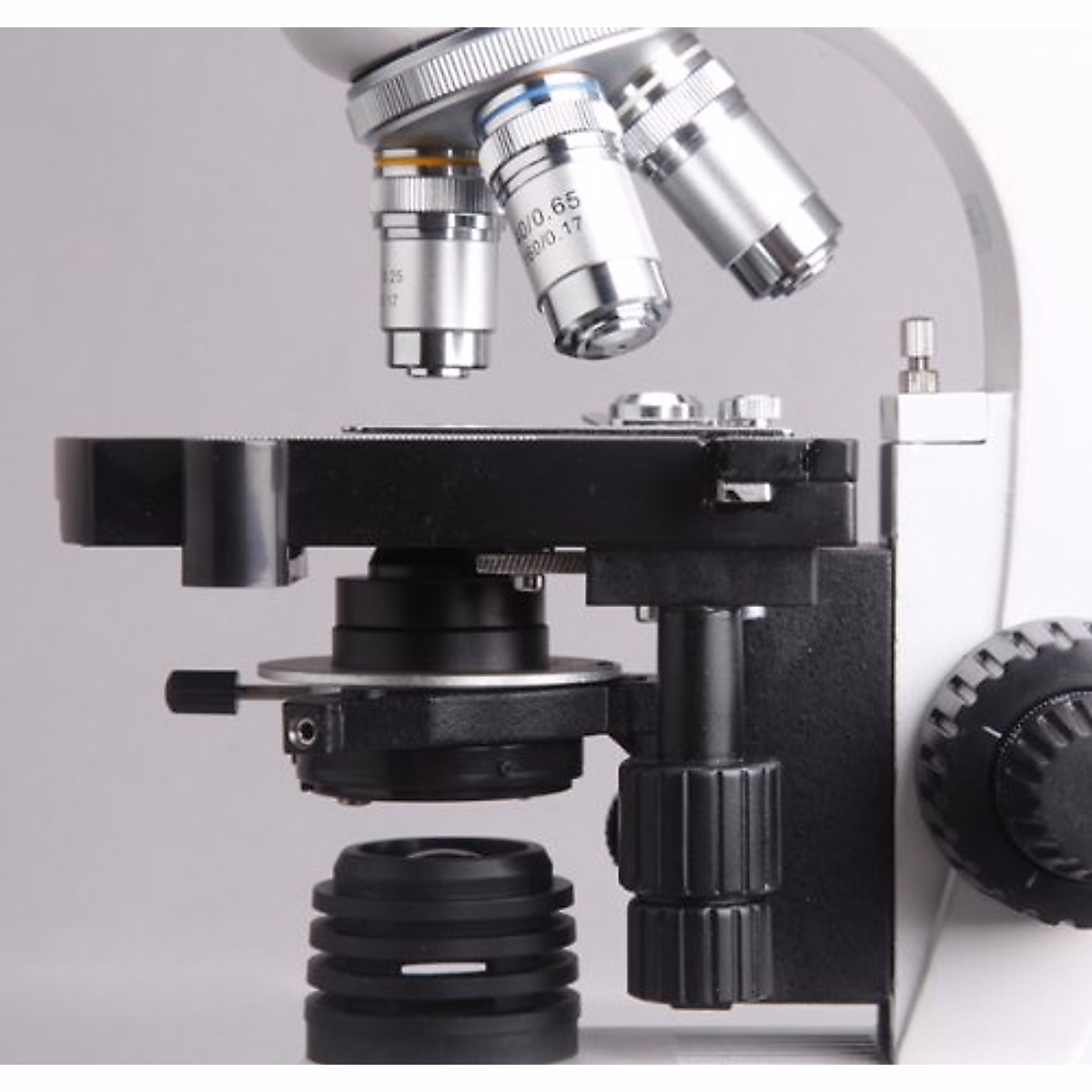 AmScope T360B-5M Digital Trinocular Compound Microscope, 40X-2000X Magnification, WF10x and WF20x Eyepieces, Brightfield, LED Illumination, Abbe Condenser, Double-Layer Mechanical Stage, Includes 5MP Camera with Reduction Lens and Software