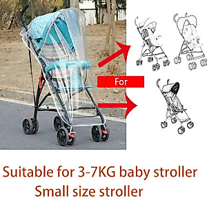 Universal Waterproof Baby Pushchair Rain Cover for Stroller Waterproof Windproof Dust Snow Weather Transparent Baby Carriage Cover