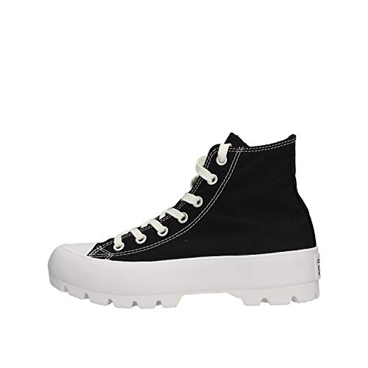 Converse Women's Chuck Taylor All Star Lugged Hi Sneakers, Black/White/Black, 8.5 Medium US