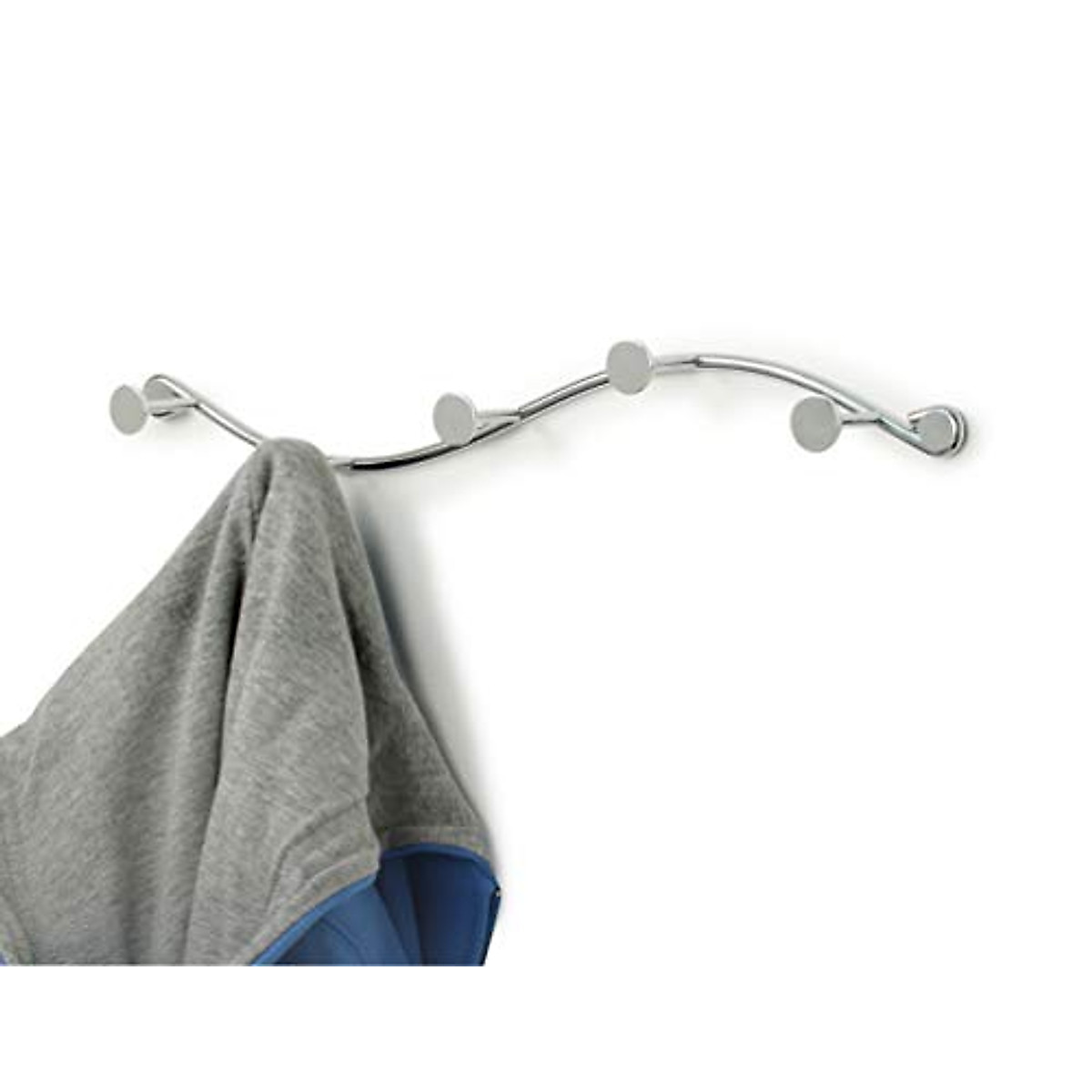 Spectrum Diversified Sweep 5-Hook Single Rack Wall Mount, Chrome (65070)