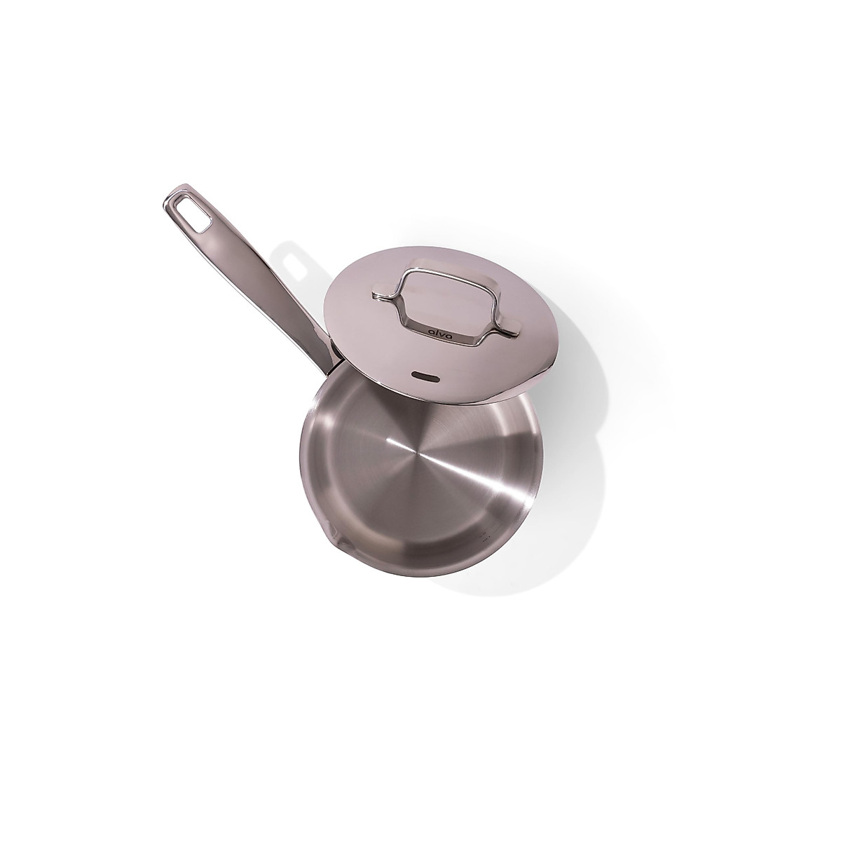 Alva Maestro Stainless Steel Saucepan with Lid Non Toxic Induction Compatible 2 Qt 6.3" PFAS, PFOA & PFTE Free, for Cooking Pan Set, Induction Safe, Add to Your Pots and Pans Set Cookware