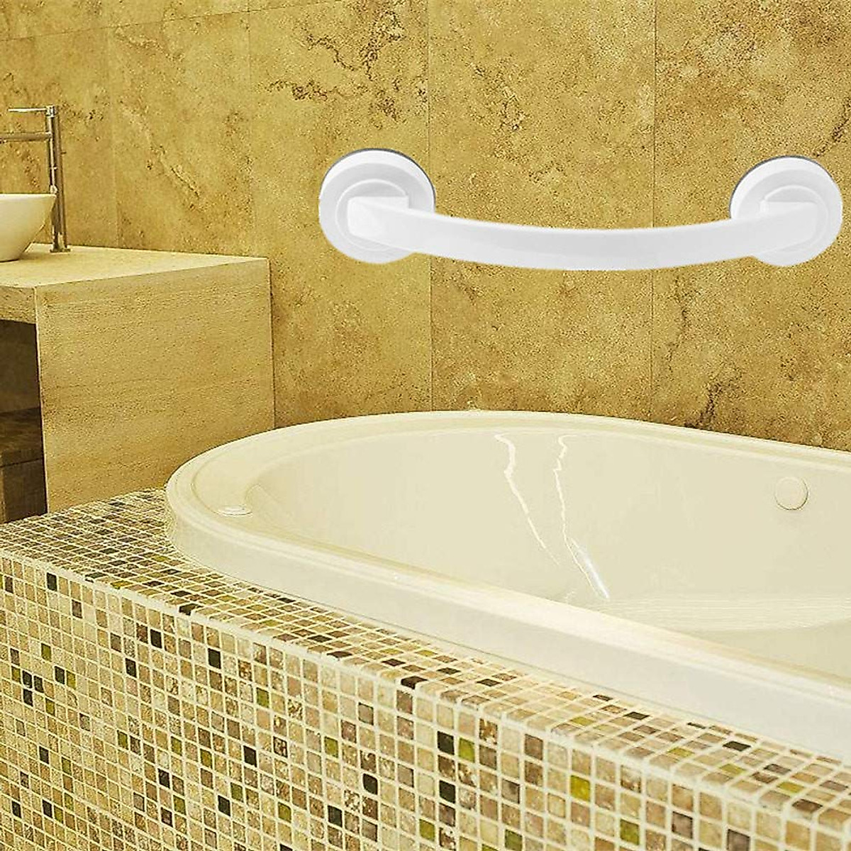 Toxz Bath Safety Handle Suction Cup Handrail Grab Bathroom Grip Tub Shower Bar Rail,Portable Suction/Handle Grips,29 x 6.5 x 4.5 cm (LxWxH)(Ship from US!)