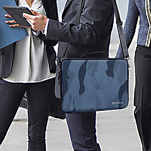 Smatree Hard EVA Laptop Shoulder Bag for 14.2 inch MacBook Pro M4/M3/M2 2024/2023/A2918/A2992/A2779/A2442,13.6 inch MacBook Air 2025/2024/2022/A3313,14 inch MacBook Pro/Air Organizer Bag(Navy Blue)