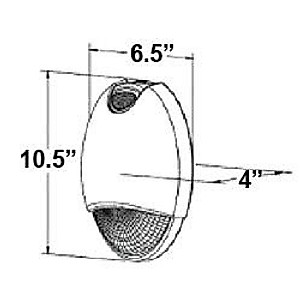 Outdoor LED Emergency Light with Photocell and Battery Backup - White Finish