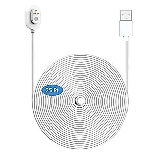 Shyueda 25ft/7.6m Weatherproof Outdoor Charging Cable for Arlo Ultra/Ultra 2/Pro 3/Pro 4(3-Pack)
