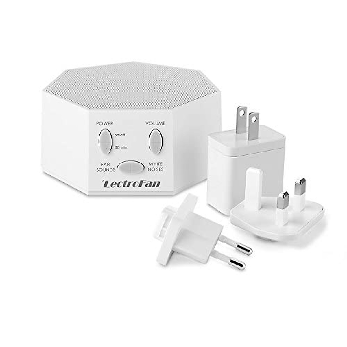 LectroFan High Fidelity White Noise Machine with International Power Adaptors for the US, UK and EU - Global Power Edition