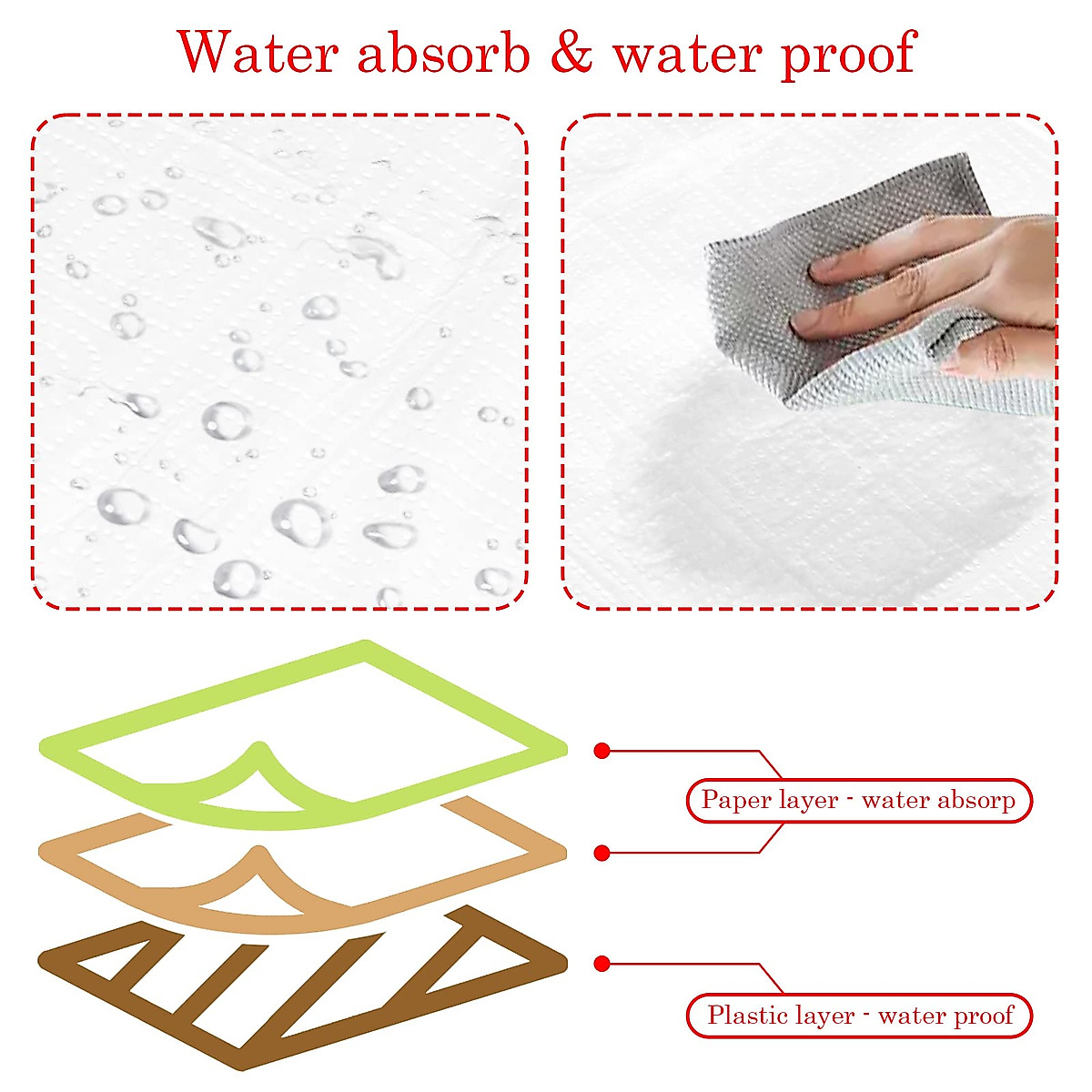 NEWOOK White Paper Tablecloths Disposable for Rectangle Tables 12 Pack,3 Ply Paper & Plastic Quality Table Cloth for Parties,54 x 108 Inch Birthday Table Cover Outdoor Wedding Banquet Tablecover