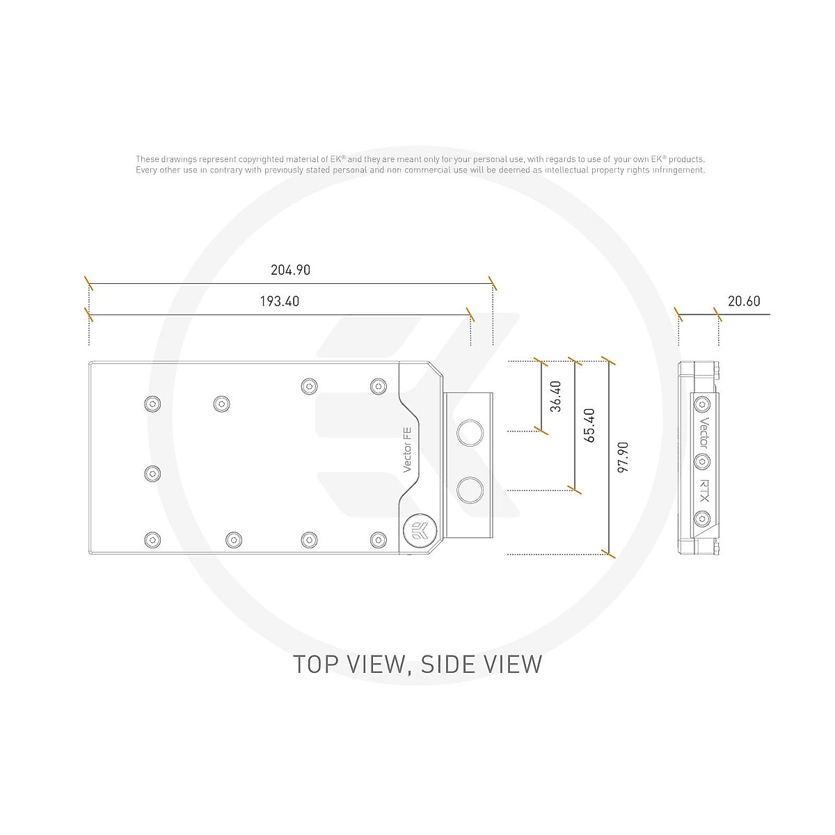 EK Water Blocks EK-Quantum Vector FE RTX 3070 - Nickel + Acetal