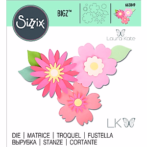 Sizzix Bigz Die , Bold Blossoms by Laura Kate Cutting dies, Multicolor