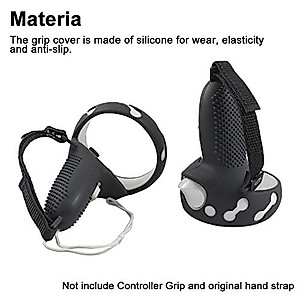 Kakalote Compatible for O culus Quest 2 Touch Controller Full Grip Cover, Slip Proof and Fall Proof Protective Silicone Sleeve with Hand Strap for Quest 2 Headset