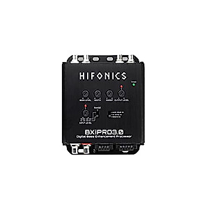 Hifonics BXiPro3.0 Processor (Black) - Digital Bass Enhancement Processor, Dash Mount Remote Control Included, Compact Design