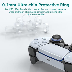 Joysticks Replacement for PS5 Controller, AOLION 3D Joystick Module Parts Compatible with Playstation 5 DualSense Controller, 51 PCS PS5 Controller Replacement parts with 4 Joystick, 4 Thumbstick, 10 Protective Ring and More