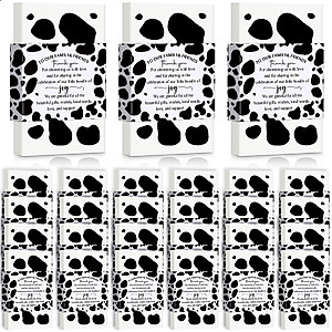 Dimsile 50 Pcs Cow Theme Soap Bar Dairy Cow Pattern Soap with Thank You Cards for Guests Glycerine Handmade Bath Soaps Animals Soap Favors Girl Boy Birthday Baby Shower Favors Bulk for Guest