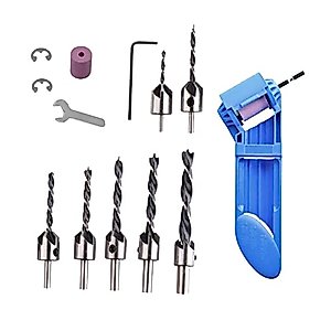 1 Set Burr Device Set portable drill bit sharpener diamond drill bit sharpener Portable Drill Powered electric tool Repairment Tool to rotate plastic corundum polishing wheel