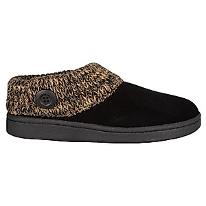 Clarks women's Knit Scuff Slipper, Black, 9 M US