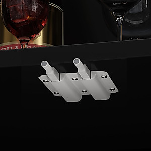 Homsee Bookcase Bookshelf with 5-Tier Shelves, 4 Glass Doors and LED Lights, Wooden Display Storage Cabinet for Home Office, Living Room, Black (31.5”W x 14.2”D x 78.7”H)