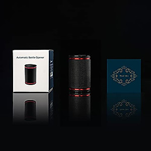 KITCHENDAO Automatic Beer Bottle Opener with Magnetic Cap Catcher - Push to Open - Keep the Cap Intact - Gift for Cap Collector Beer Lover Men Father Husband Boyfriend with Thank you Card(Red/Basic)