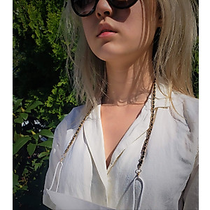 2 PCS /1 PC Eyeglasses Chain Mask Chain Holder Sunglasses Chain Necklace Women Men Gold Silver Rose Gold Black Pearl