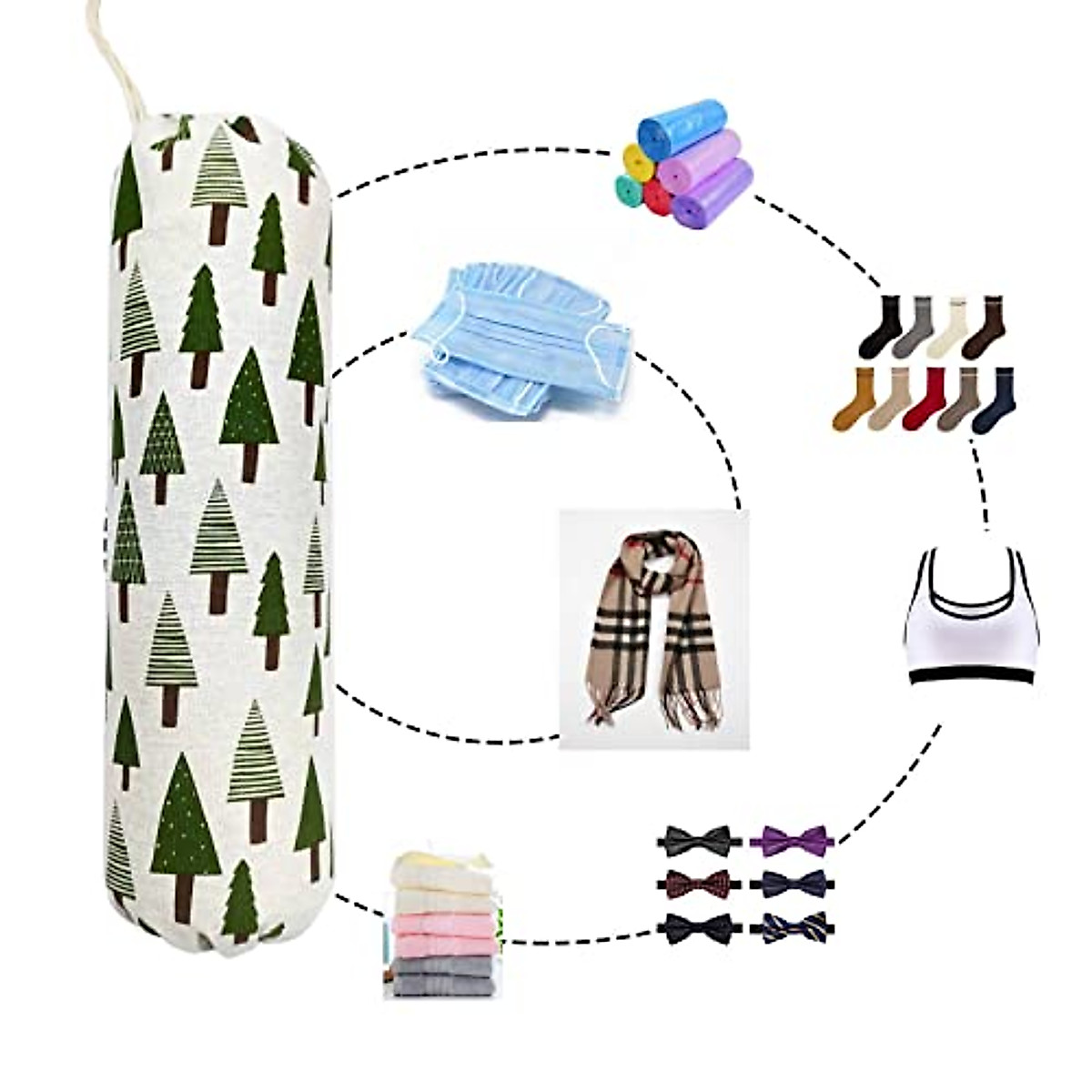 BEST BODDY plastic bag bracket Wall mounted sundry bag organizer Large capacity shopping bag storage Pet waste transport bag receiver Can be cleaned (green), 22*8.3in