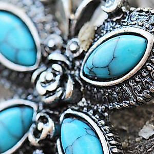 Dynamique 316L Surgical Steel Antique Turquoise Butterfly Belly Button Ring (Sold Per Piece)