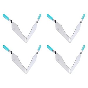 DOITOOL 4Pcs Cake Slicer Cutter, Stainless Steel Cake Server Slicer Pie Knife, Cake Lifter Tools Professional Cake Knife Pastries Divider Cake Cut Clips for Cakes Pies Bread Pizza Pastries