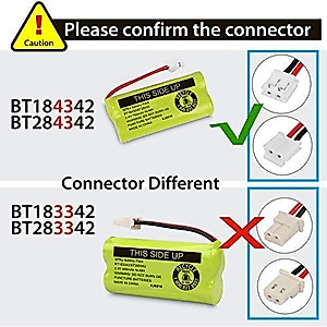 QTKJ BT18433 BT28433 BT184342 BT284342 BT-1011 Cordless Phone Battery for Vtech CS6209 CS6219 CS6229 DS6301 DS6101 BT-1018 BT-1022 AT&T CL80109 BT-6010 BT-8000 BT-8300 Uniden DCX400 Handset (6-Pack)
