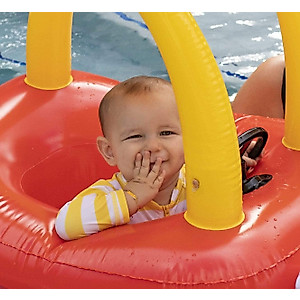 Little Tikes Cozy Coupe Inflatable Baby & Kids Pool Float, Red Car Coupe with beeping Horn. Easy to use a Great Float to Introduce Your Young Ones to The Water.