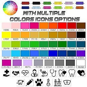 Personalized Lab Coat, Custom Embroidered Lab Coat with Icons Name Text, Unisex Long Sleeve White Lab Coat for Doctors, Nurses, Dentists-L-Women Size