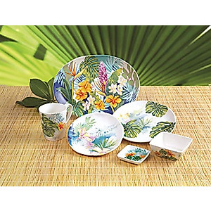 Lauren Roth Designer Hawaiian Ceramic Dinnerware Collection - Tropical Garden (Serving Platter)