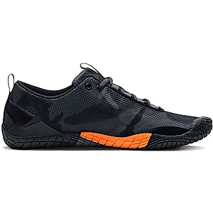 TSLA Men's Trail Running Shoes, Lightweight Athletic Zero Drop Barefoot Shoes, Non Slip Outdoor Walking Minimalist Shoes, Barefoot Shoes Black Camo, 8.5