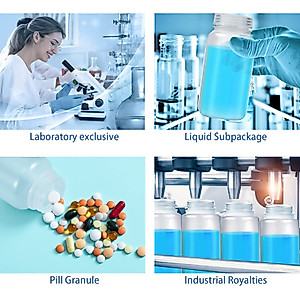 Tatuo 24 Pcs 8oz United Scientific 250ml Plastic Bottles Sample Bottle Wide Mouth Reagent Bottle Lab Reagent Bottle with Lids PP Sample Bottles Translucent Plastic Bottles for Laboratories