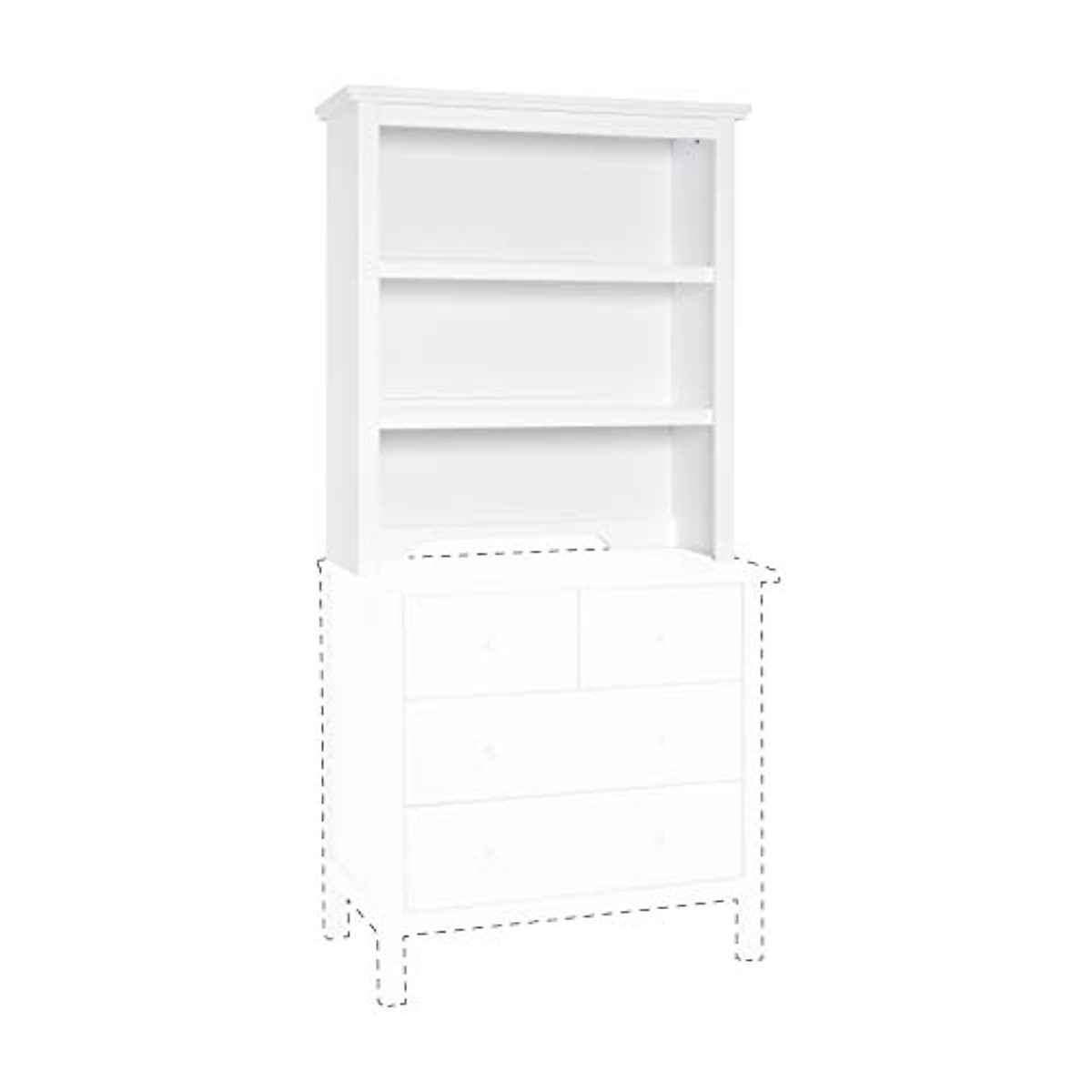 DaVinci Autumn Bookcase/Hutch in White