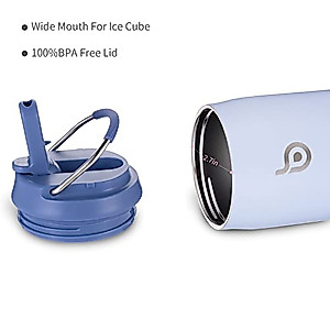 BOTTLE BOTTLE Stainless Steel Water Bottle with Straw and Lid, 32oz Vacuum Insulated Water Bottle Flask, Stay Cold for 24 Hrs, Hot for 12 Hrs, Leak-Proof Wide Mouth Sports water bottle, blue