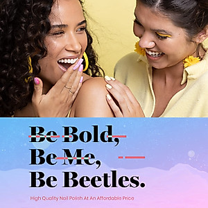 Beetles Glitter Gel Polish, 6 Pcs Pink Silver Platinum Gel Polish Kit Soak off Uv Lamp Glitter Purple Pink Green Gold Winter Glitter Nail Polish Kit Holiday Gift Pink Gel Polish Design for Party