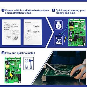 𝑺𝒐𝒐𝒃𝒐𝒐𝒍 𝑵𝒆𝒘 WR55X10942C WR55X10942 Control Board from Factory Retail Box，Compatible with Ge Refrigerator Main Control Board/Motherboard, New Chips from PCBA Factory Parts -1 Yr