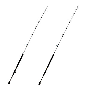 EatMyTackle Tuna Terminator Jigging Rod | Saltwater Fishing Rod (15-25lb. Slow Action, 2pc. Trigger, 2 Pack)