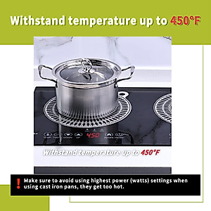 Cook's Aid 2 Pcs Induction Cooktop Protector Mat - (Magnetic) Induction Stove Protector - for Induction Stove, Multifunctional Silicone Mats - for Cooktop Cover, Microwave mat, Trivet