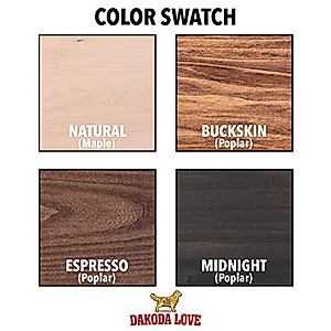 DAKODA LOVE Floating Shelves | Rugged Distressed | Solid Hardwood | Premium Craftsman Quality | Easy Hidden Bracket Wall Mount | Set of 2 (Midnight, 36" L x 10" D)