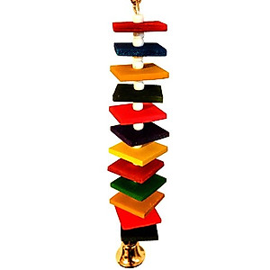 Bonka Bird Toys 1134 Long Step Toy Parrot cage Toys Cages African Grey Amazon Conure Caique Cockatiel. Quality Product Hand Made in The USA.