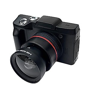Digital Camera for Photograohy and Video, 16x Digital Zoom HD Digital Camera with 180° Flip Screen Selfie Camera, Digital Full HD 1080P 16 Megapixel Camera with Detachable Lens